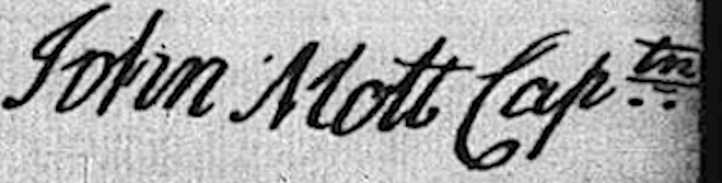 Captain John Mott of the Third New Jersey Line